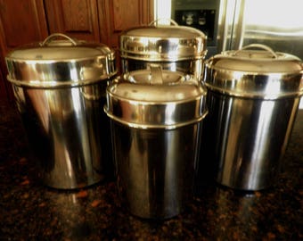 4 piece canister set | Etsy