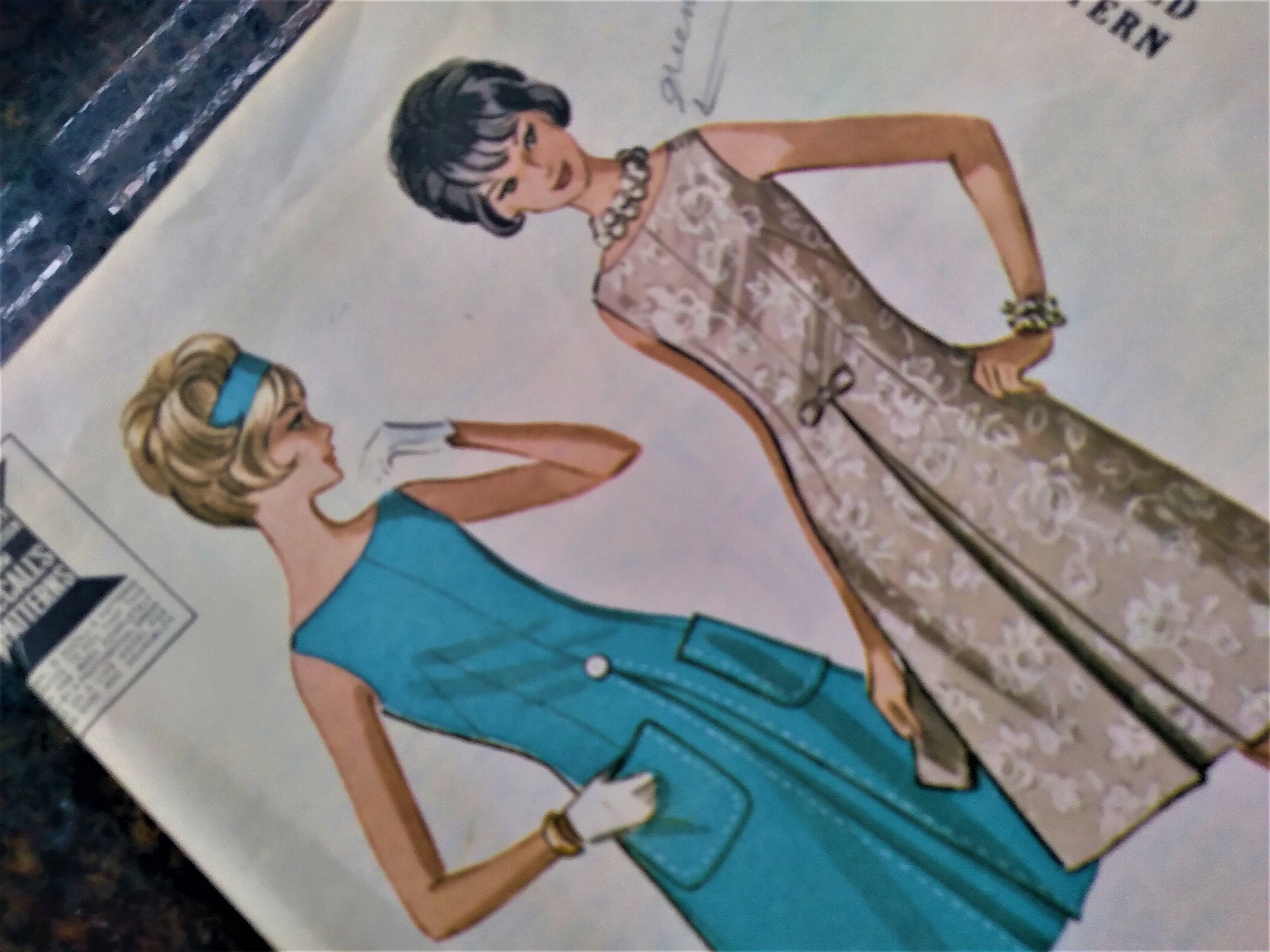 Vintage 1963 Mccall's Sewing Pattern 6725 Misses & - Etsy