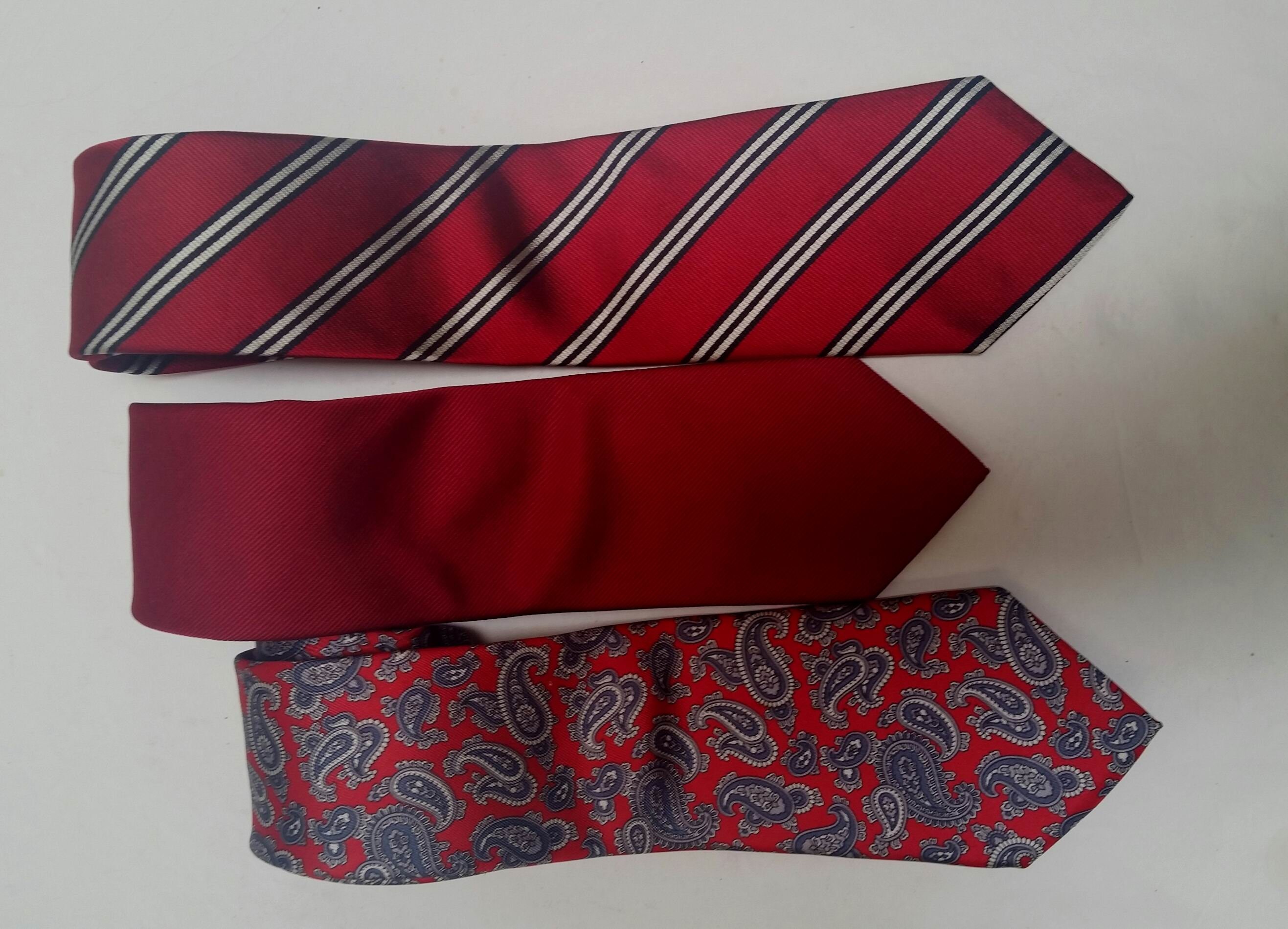 RED Colección de corbatas SILK vintage corbatas para hombre - Etsy España