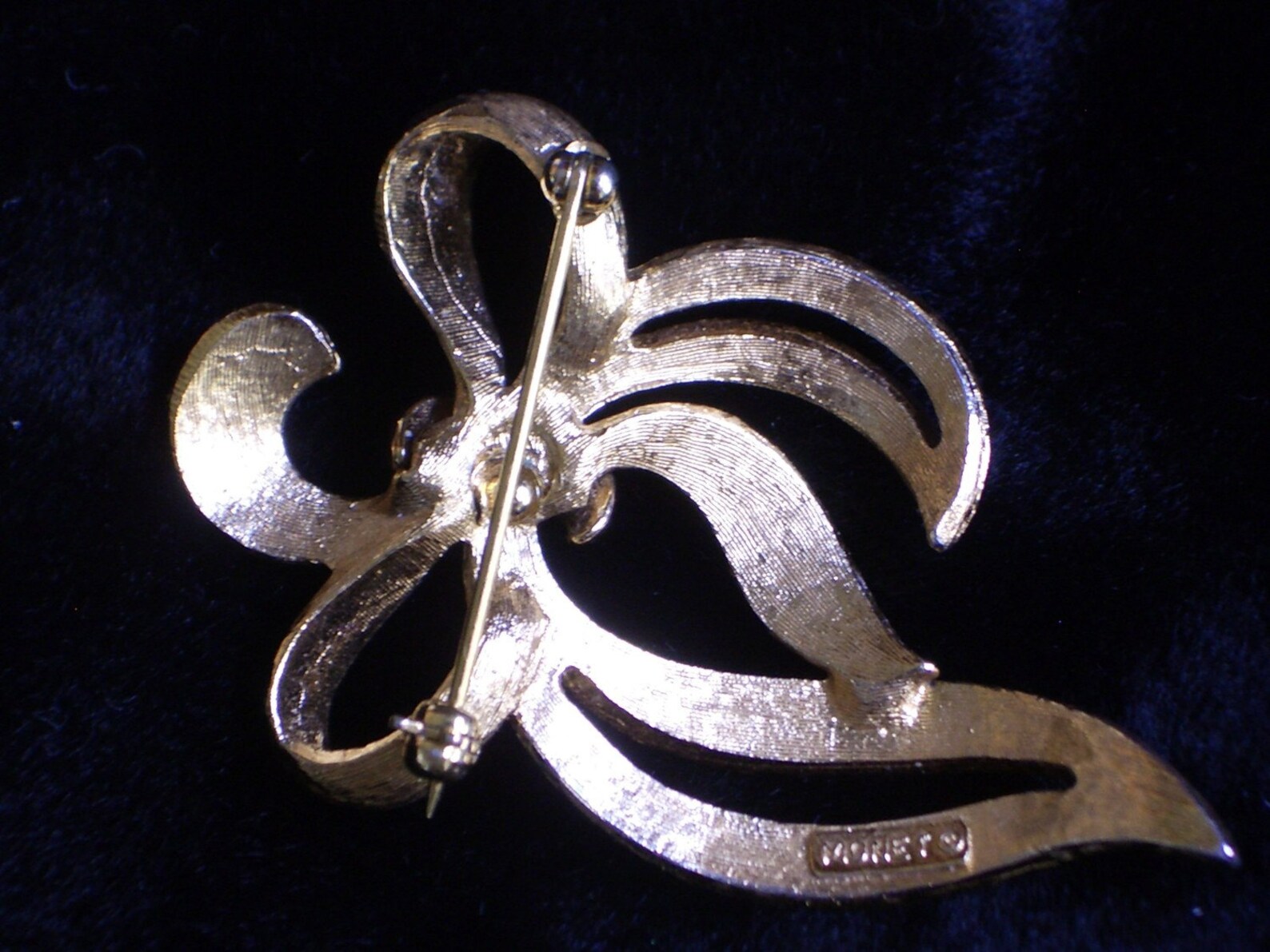 Monet GOLD Vermiel, Bow Pin - Etsy