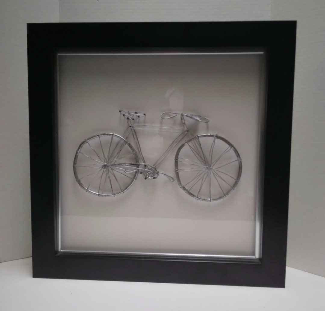 Metal Bicycle Sculpture Art, Framed Wall Art - Etsy