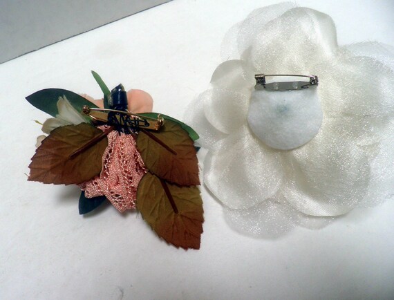 handmade PINS, silk flower pins, romantic jewelry, lo… - Gem