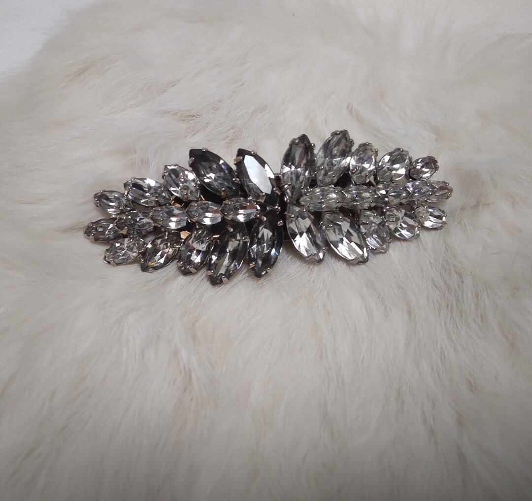 Vintage Weiss Rhinestone Extra Large Brooch or Shoe Clips, 2 in One ...
