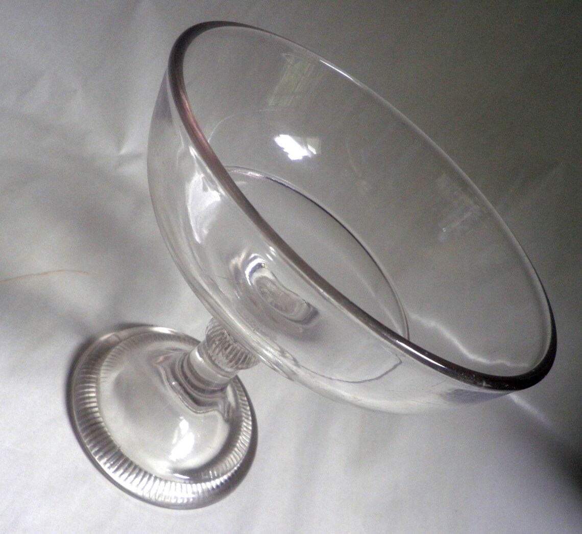 Pale Pink Depression Glass Compote / Pedestal Bowl - Etsy