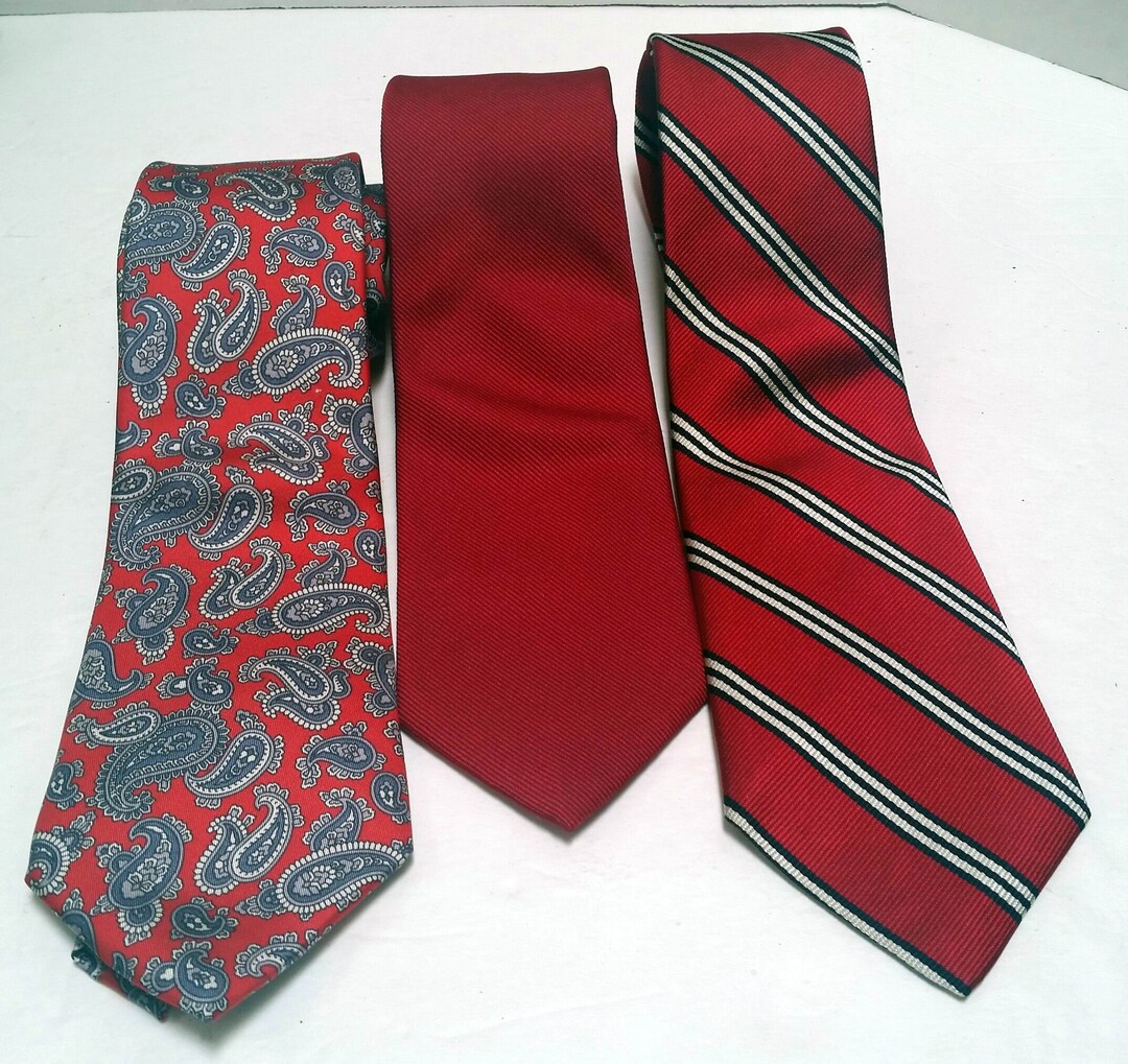 RED Colección de corbatas SILK vintage, corbatas para hombre - Etsy España