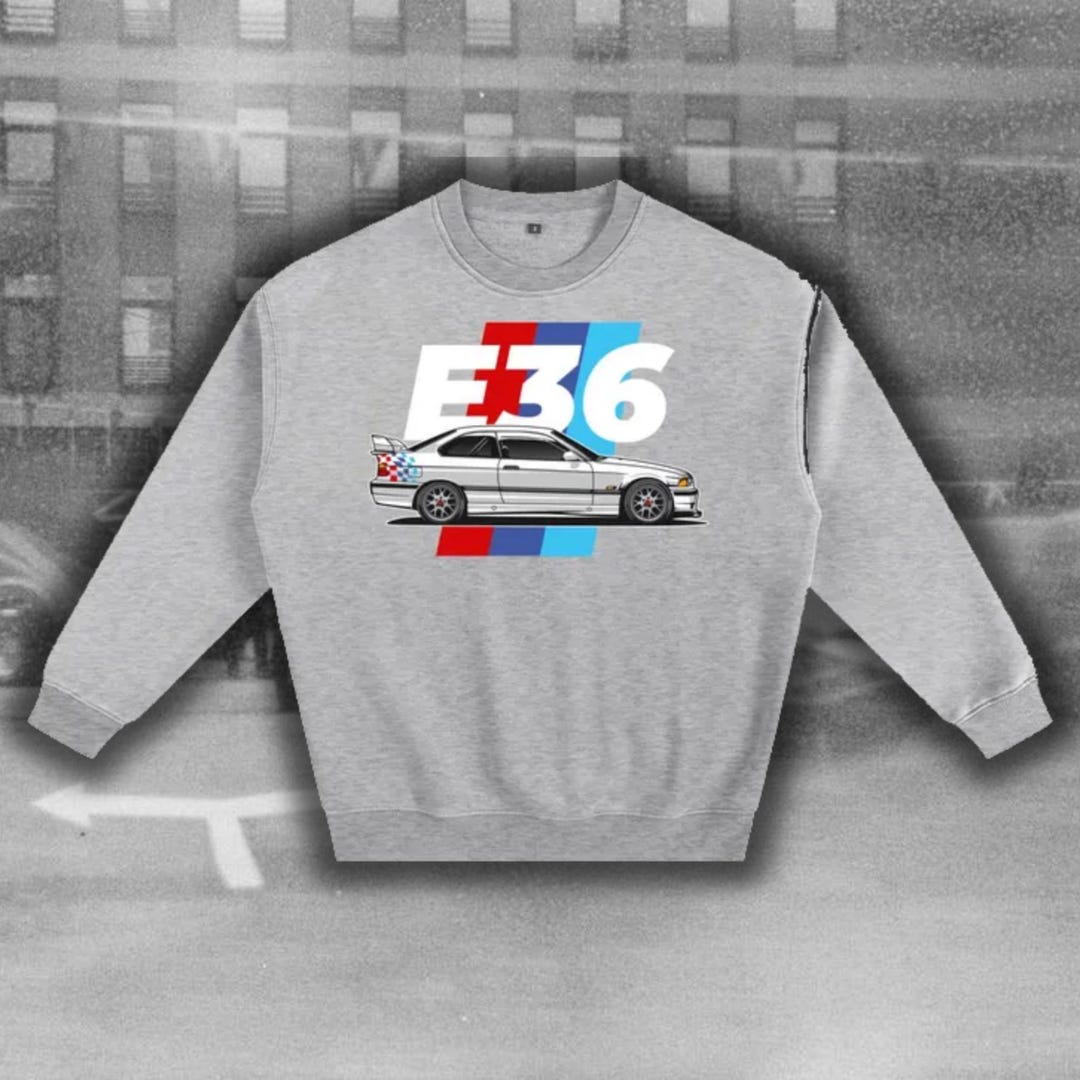 BMW E36 Jumper – M Sport Drift Sweater, Euro Car Crewneck, Classic 90s ...