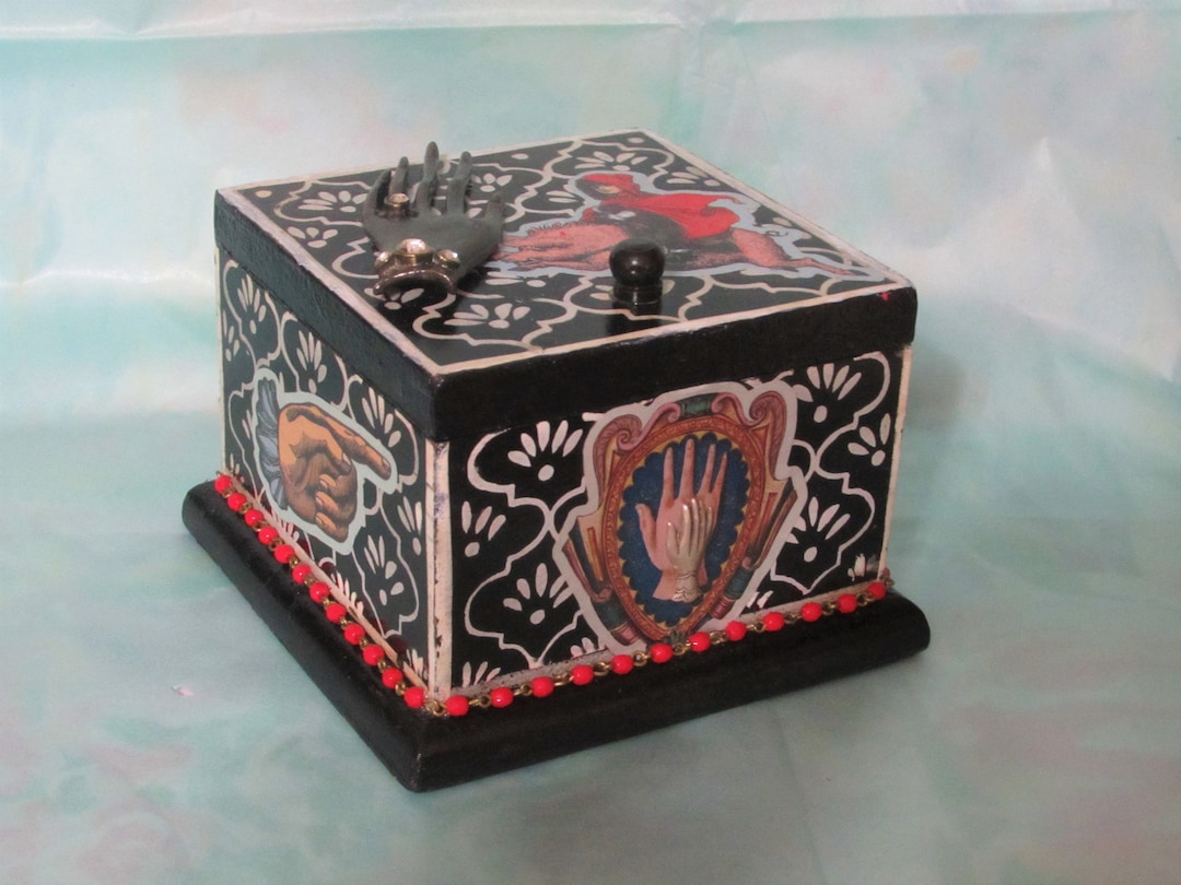 Mixed Media MAGIC BOX Trinket Box Keepsake Box. "when Pigs Fly, Magic ...