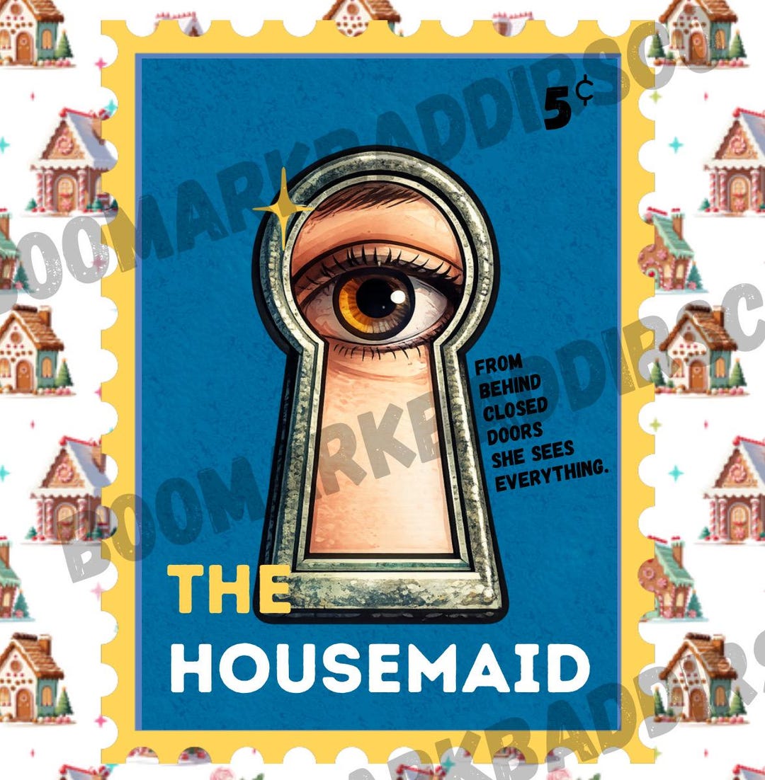 The Housemaid Sticker | Vintage Stamp Style, Psychological Thriller - Etsy
