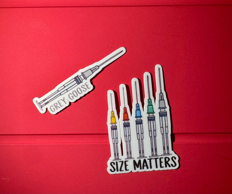 Size Matters Needle Gauge Sticker: Crafting Humor - Etsy