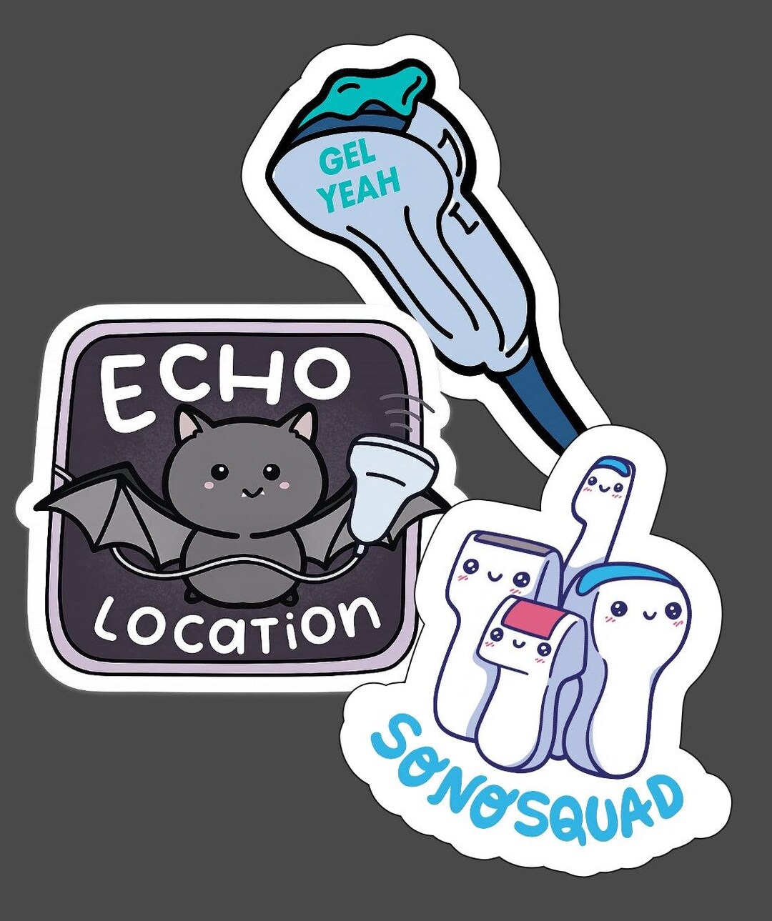 3 Ultrasound Tech Stickers | Radiology Humor, Sonographers, Medical ...