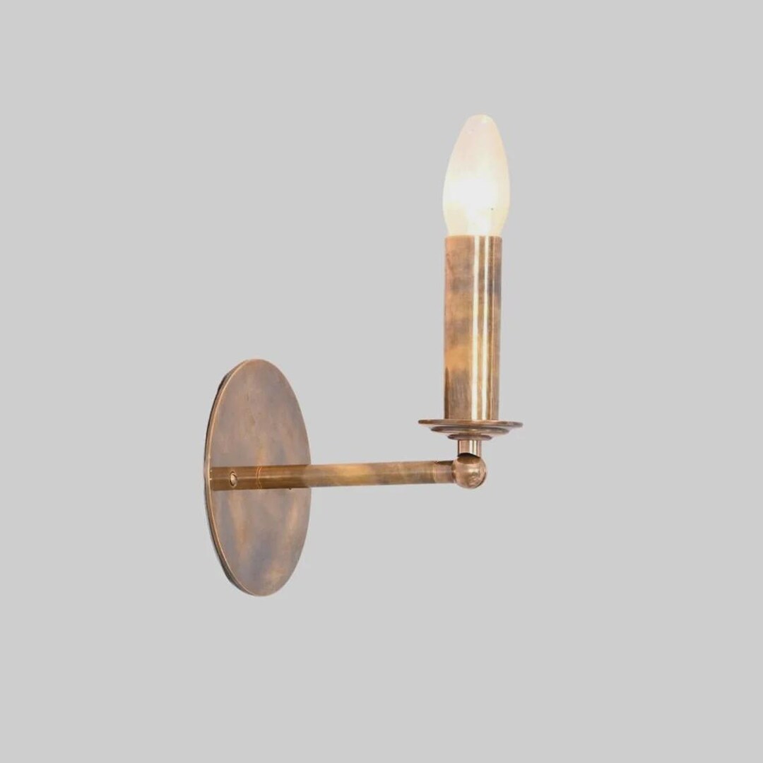 Modern Ceiling Light Fixture Raw Brass Finish Industrial Pendant Lamp ...