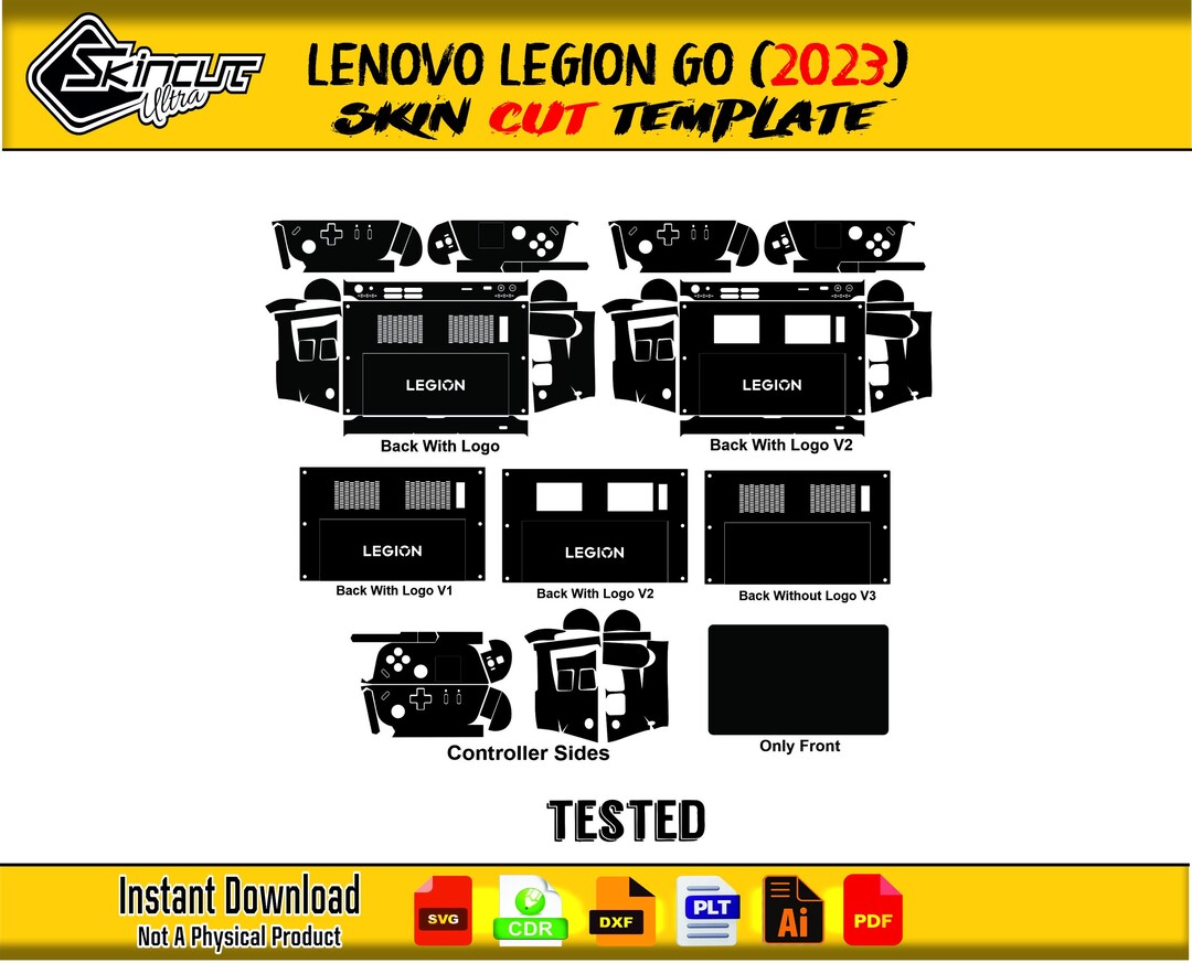 Lenovo Legion Go 2023 Skin Template Vector File Skin Die Cut Layout ...