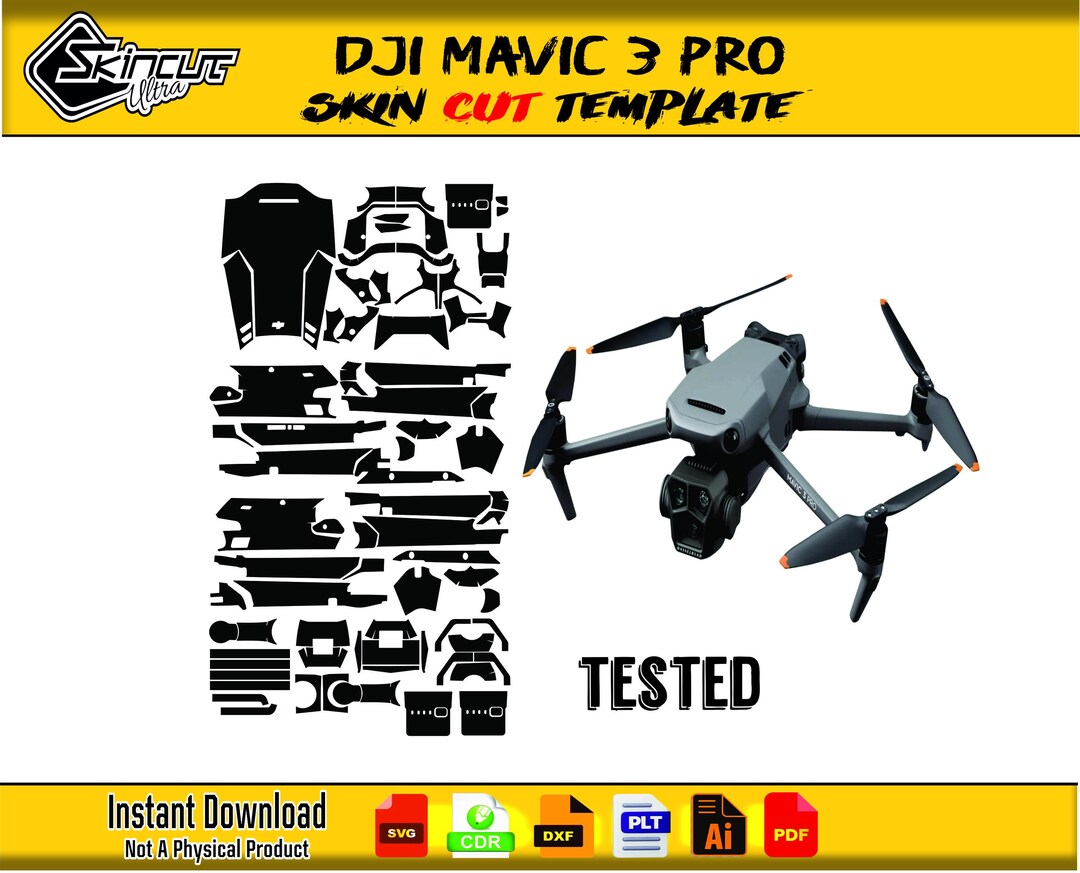 Dji Mavic 3 Pro Skin Vector Template Skin Layout Die Cuts File Svg Skin ...