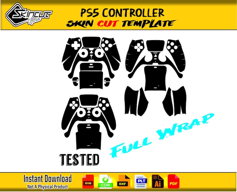Ps5 Controller Skin Template Vector Skin Layout Skin Die Cuts File Svg ...
