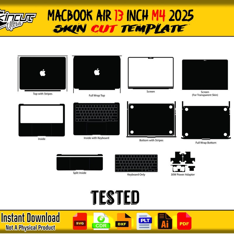 MacBook Air Skin Template - Etsy