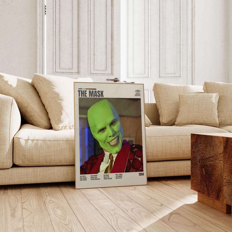 The Mask Movie Poster, Minimalist Retro Art Print - Etsy