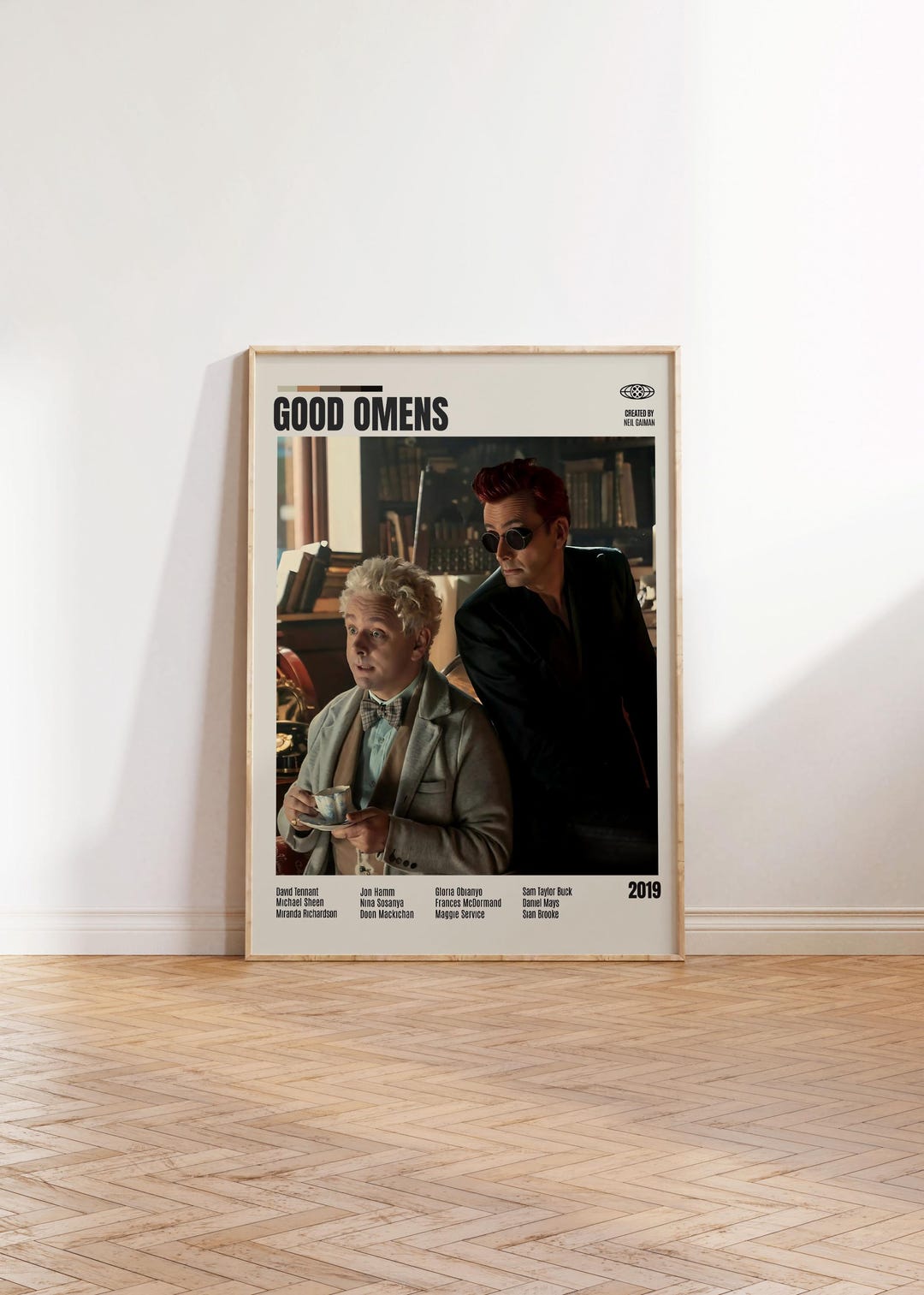 Good Omens,neil Gaiman,minimalist Movie Poster, Retro Movie Poster, Mid ...