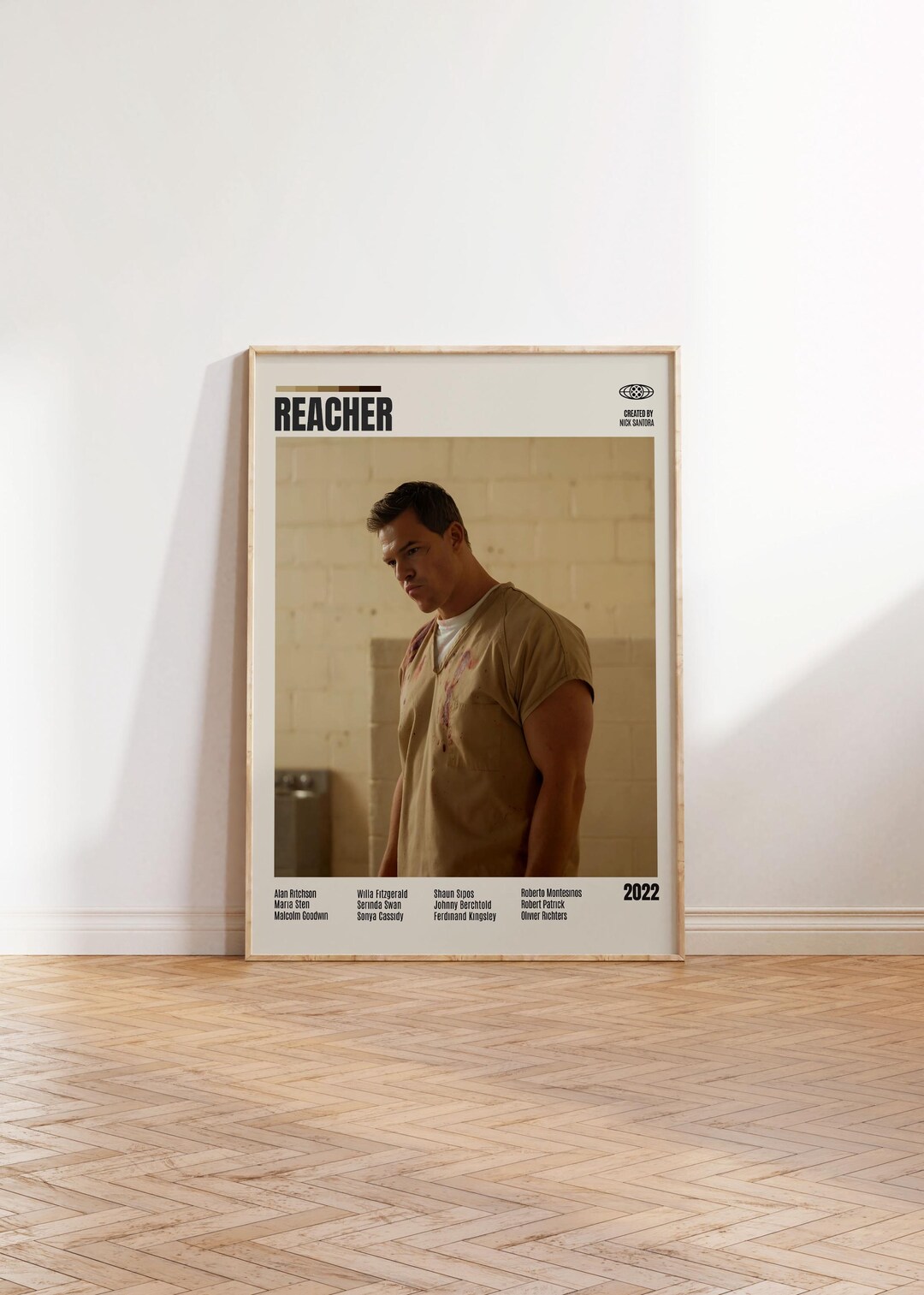 Reacher,nick Santora,minimalist Movie Poster, Retro Movie Poster, Mid ...