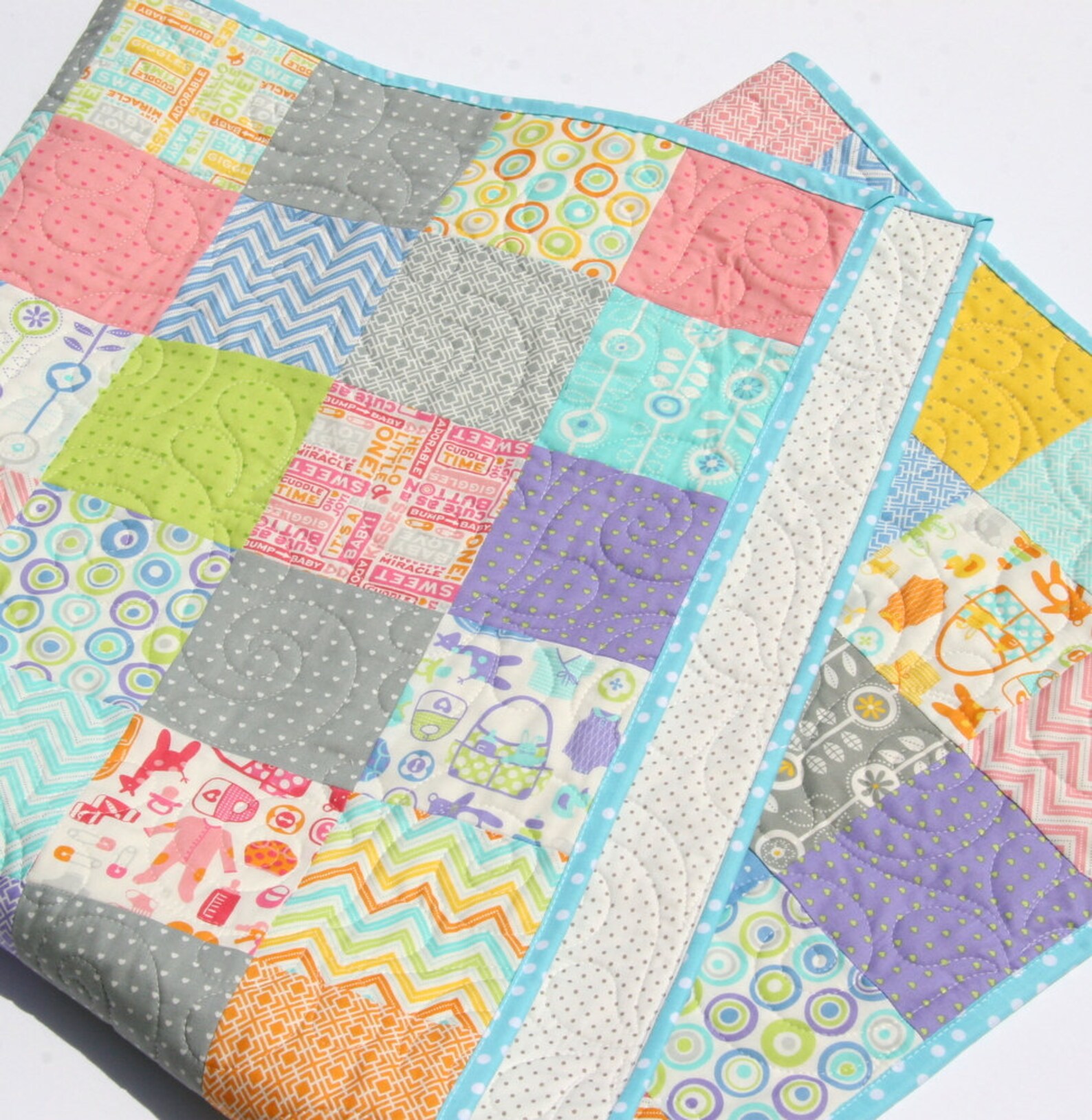 Crib Quilt New Baby Gifts Patchwork Baby Bedding Girls - Etsy