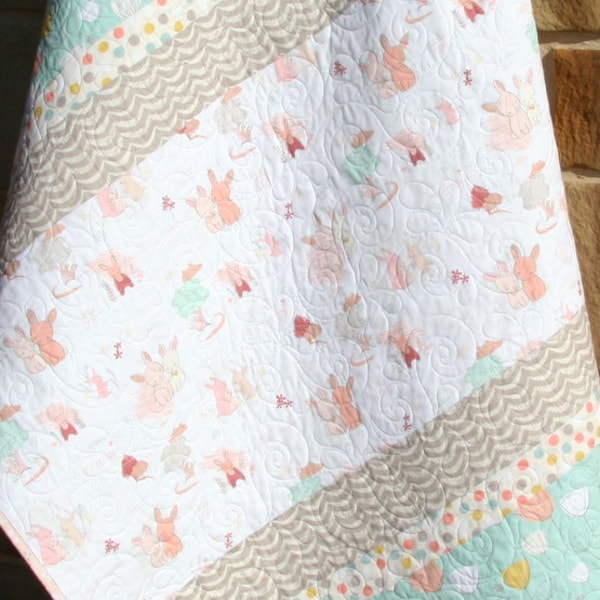 Bunny Baby Quilt - Etsy