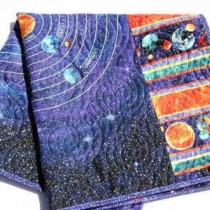 Space Nursery, Quilt, Planets Crib Bedding, Solar System Quilt, Science ...