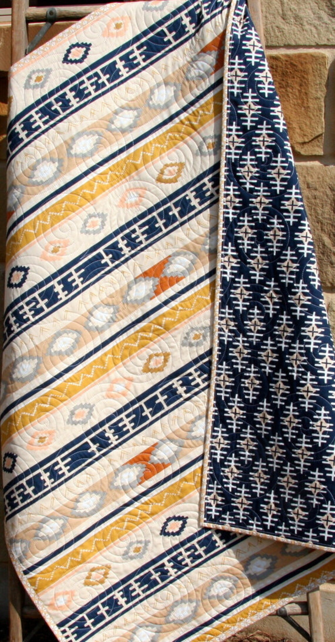 LAST ONE Aztec Baby Boy Tribal Nursery Baby Quilt Crib Bedding | Etsy