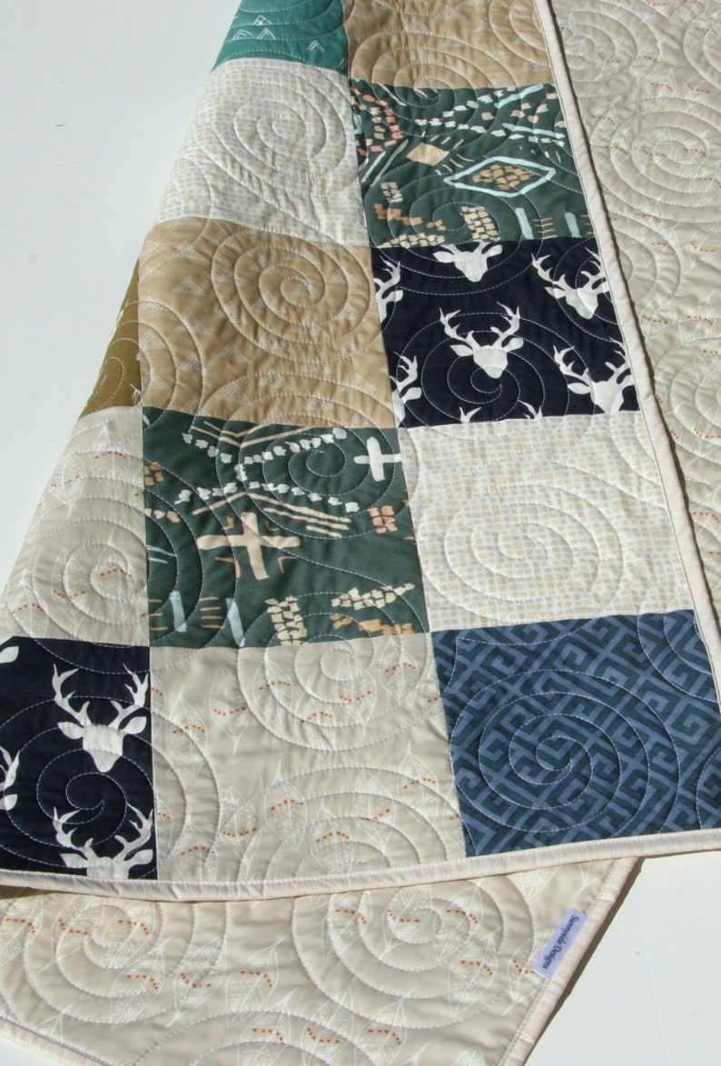 LAST ONES Rustic Baby Bedding Aztec Baby Quilt Tribal Nursery | Etsy