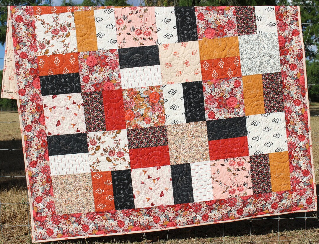 Handmade Fall Quilt for Sale Blanket, Autumn Home Decor Throw, Gifts ...