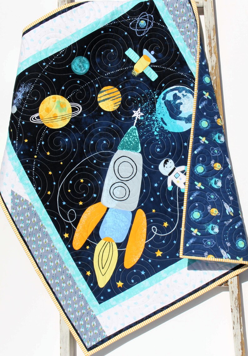 Space Quilt Spaceship Planets Crib Bedding Solar System - Etsy