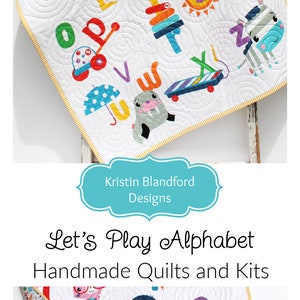 Alphabet Baby Quilt Letter Abcs Baby Gift Crib Blankets Newborn Nursery ...