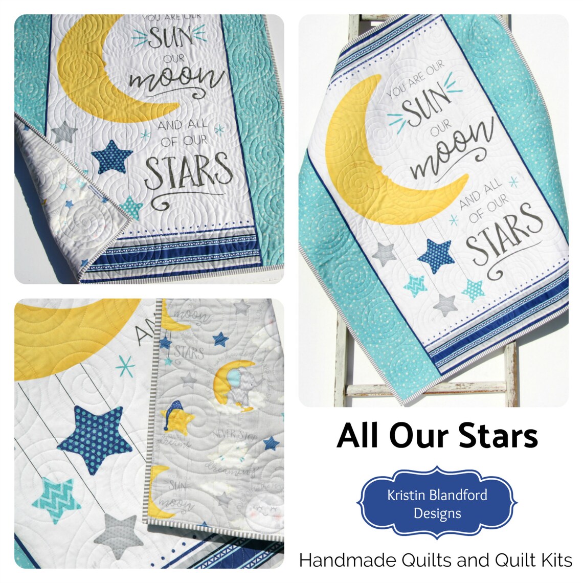 Baby Quilt You Are Our Sun Our Moon and All of Our Stars Girl | Etsy