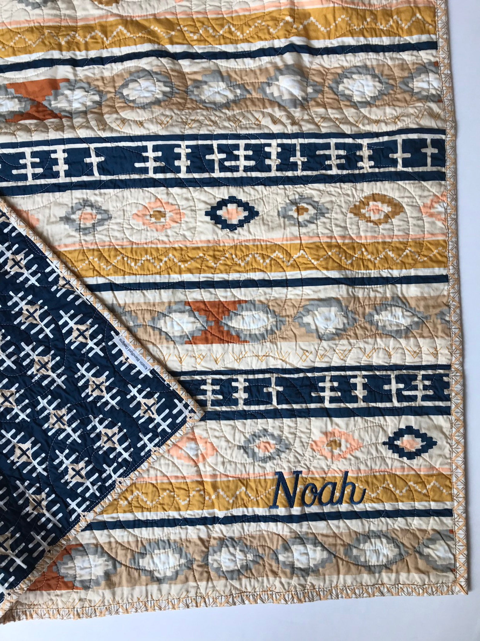 LAST ONE Aztec Baby Boy Tribal Nursery Baby Quilt Crib Bedding | Etsy