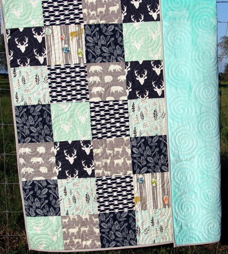 Quilt Minky Adult Blanket Gifts Home Decor Rustic Throw | Etsy