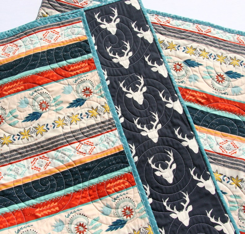 Tribal Baby Quilt Boho Nursery Bedding Aztec Baby Quilt Boy - Etsy