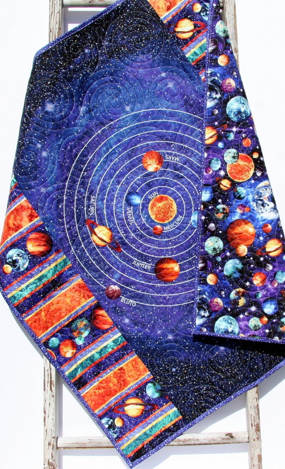 Space Nursery, Quilt, Planets Crib Bedding, Solar System Quilt, Science ...