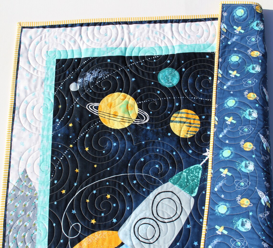 Space Quilt Spaceship Planets Crib Bedding Solar System - Etsy