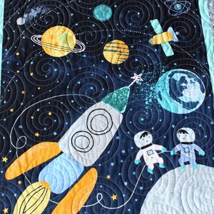 Space Quilt Spaceship Planets Crib Bedding Solar System - Etsy