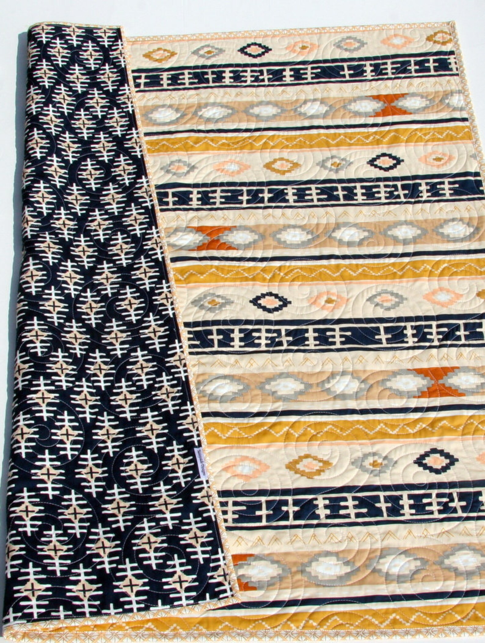 LAST ONE Aztec Baby Boy Tribal Nursery Baby Quilt Crib Bedding | Etsy