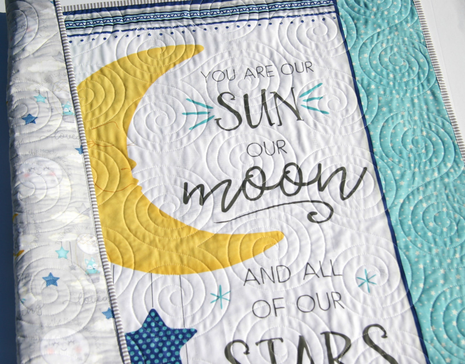Baby Quilt You Are Our Sun Our Moon and All of Our Stars Girl - Etsy