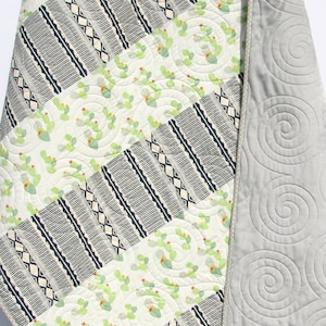 Baby Shower Gift, Cactus Nursery Decor, Handmade Quilt, Minky Baby ...