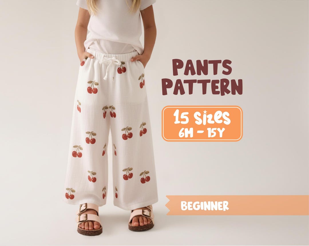 Kids Pants Sewing Pattern for Girls - Toddler Pants Pattern, Children's ...