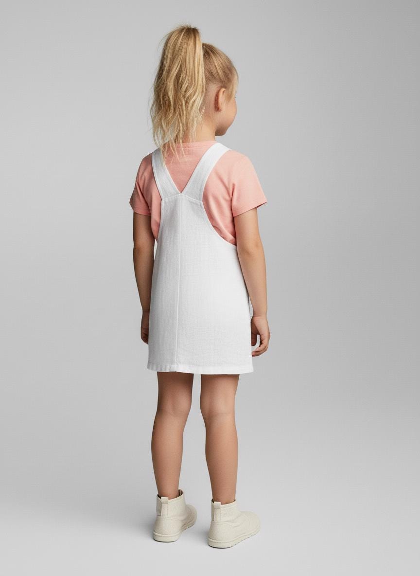 Girl's Overalls Dress Sewing Pattern for Kids Dungarees Dress Pattern ...