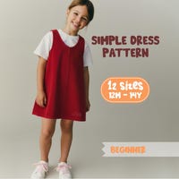 PATTERN Dress for Girls, Sewing Pattern, Digital, Pattern PDF, Pack ...