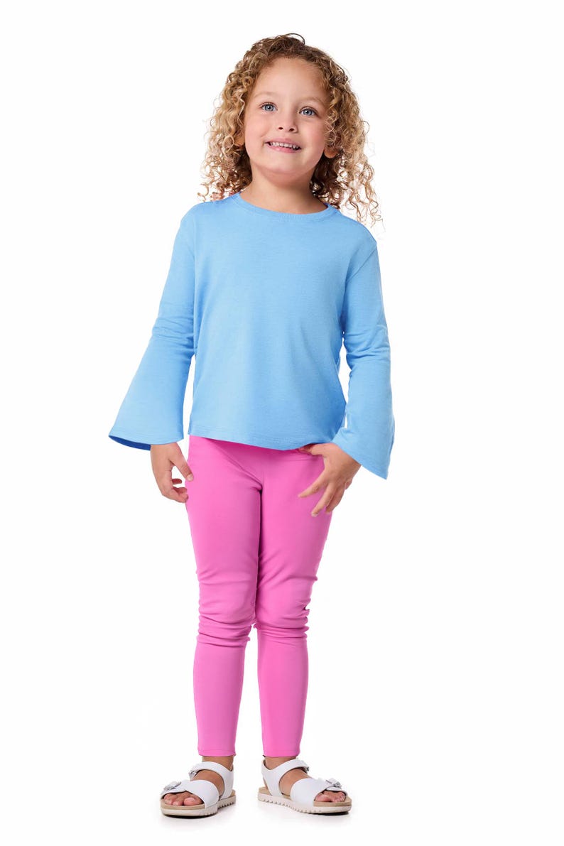 Girls Top Sewing Pattern: Kids Pajama Patterns for Toddlers, Flared ...
