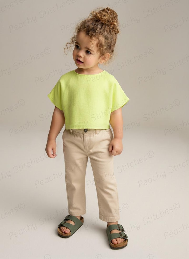 Linen Top Pattern for Girls, Kids Shirt Sewing Pattern for Children ...