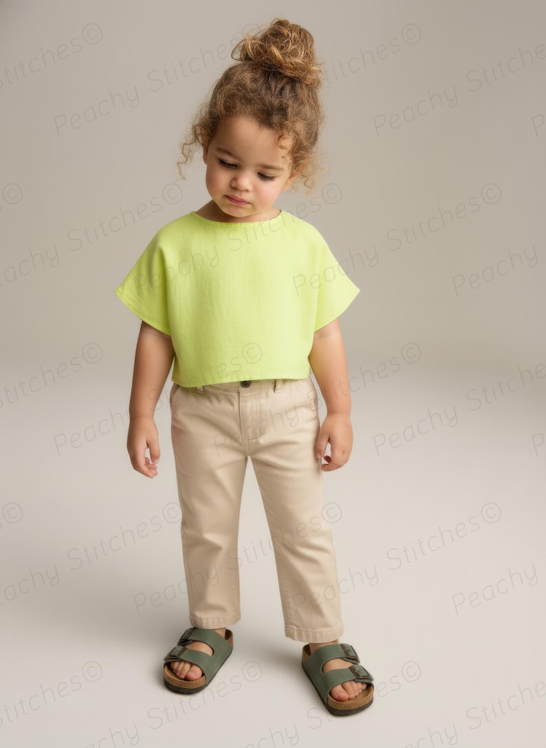 Linen Top Pattern for Girls, Kids Shirt Sewing Pattern for Children ...
