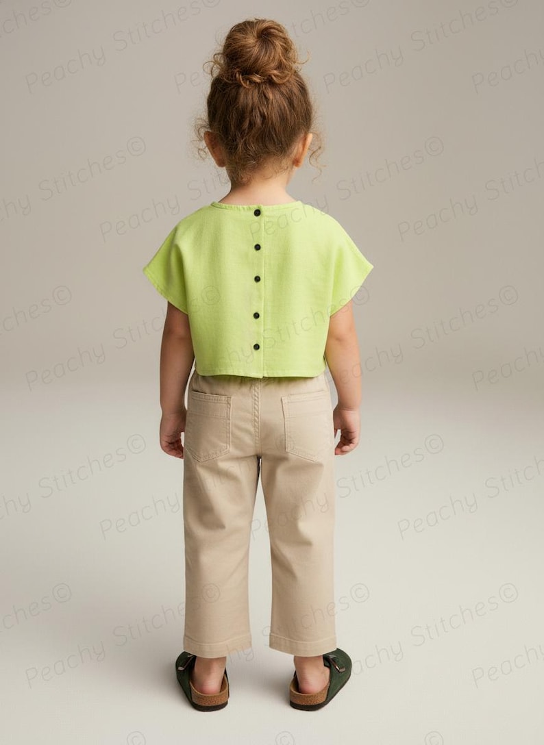 Linen Top Pattern for Girls, Kids Shirt Sewing Pattern for Children ...