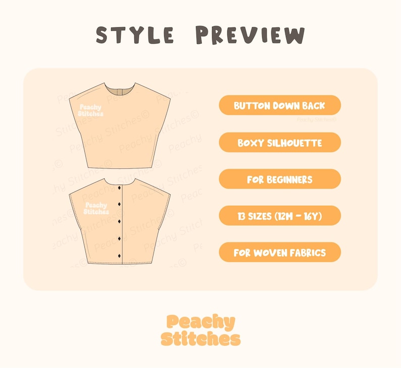 Linen Top Pattern for Girls, Kids Shirt Sewing Pattern for Children ...