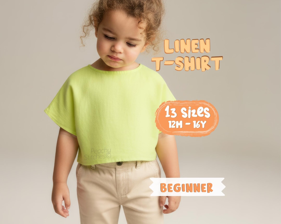 Linen Top Pattern for Girls, Kids Shirt Sewing Pattern for Children ...