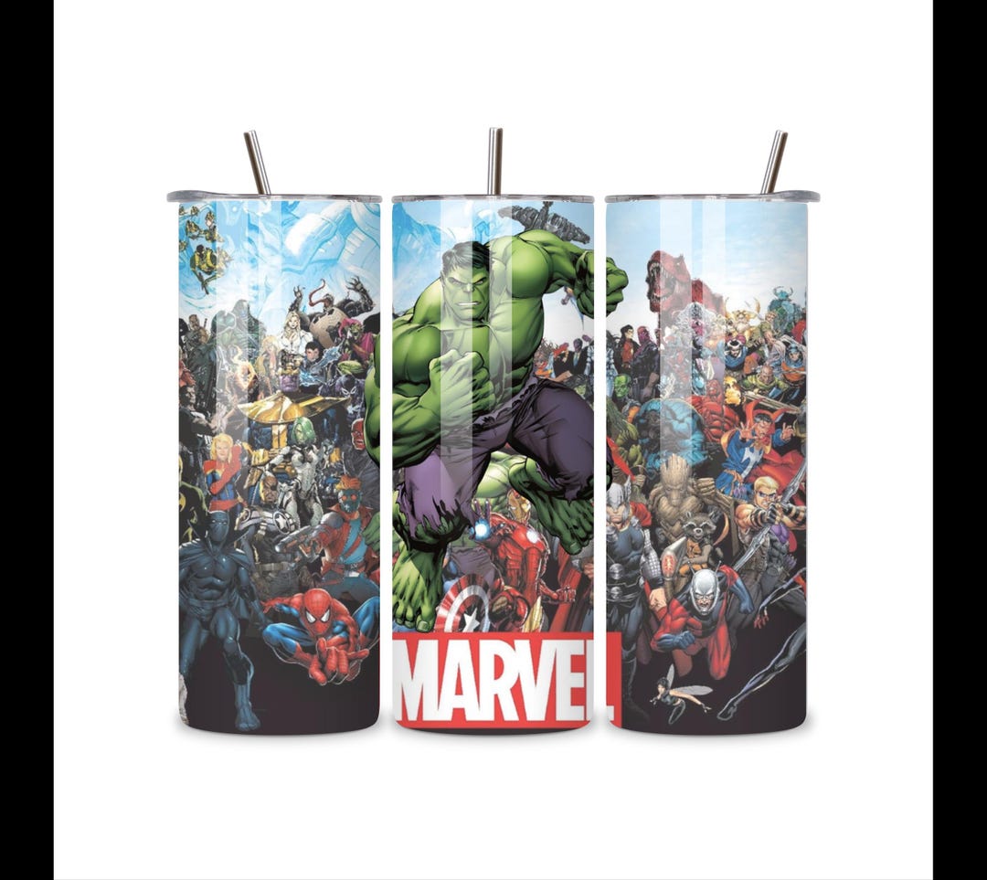 Marvel Hulk Tumbler Wrap: 20oz Skinny Sublimation Design (digital File ...